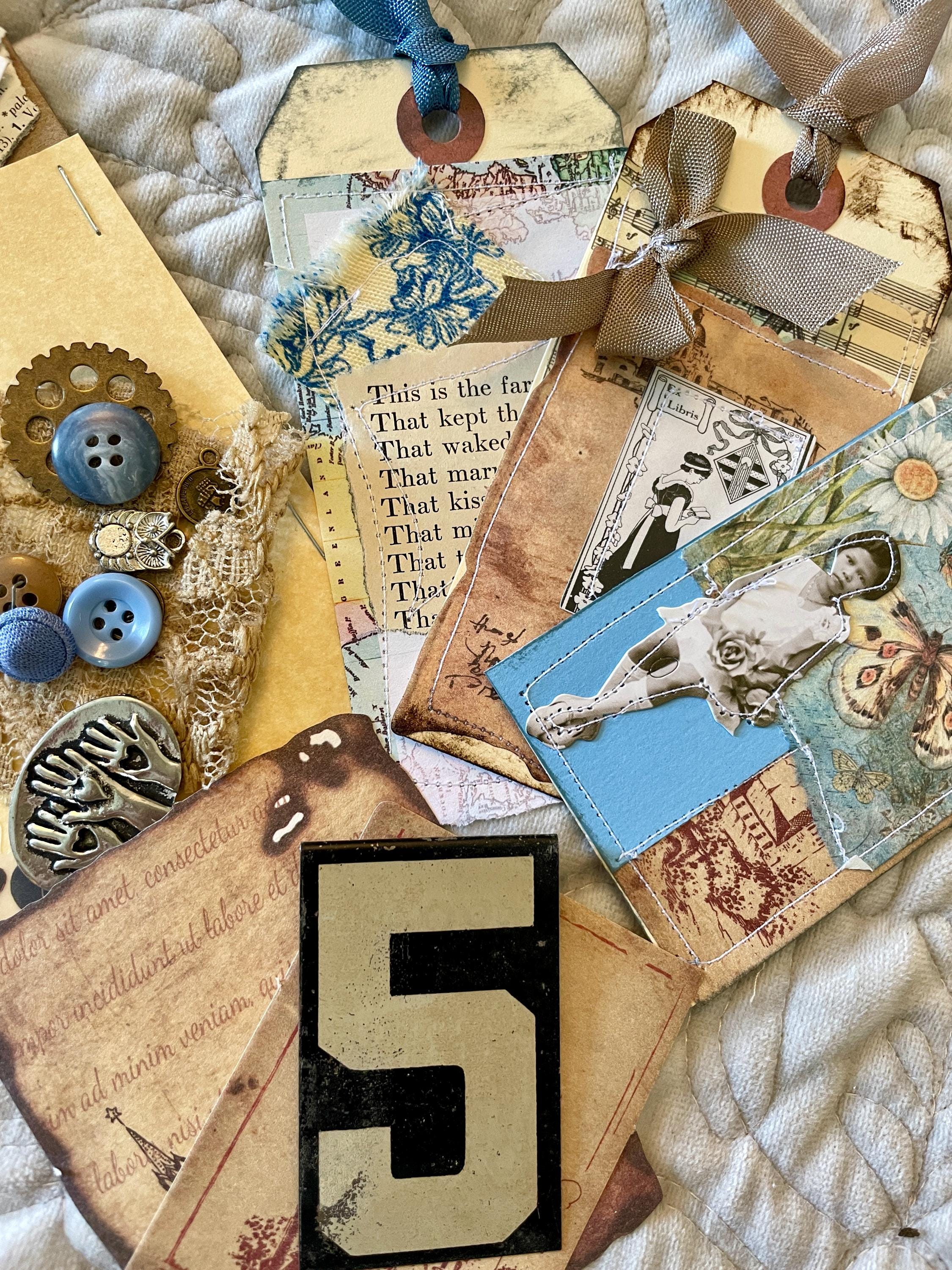 Junk Journal Snippets and Paper Pack, Choose 5-8, Sewing, Feathers, Tim ...