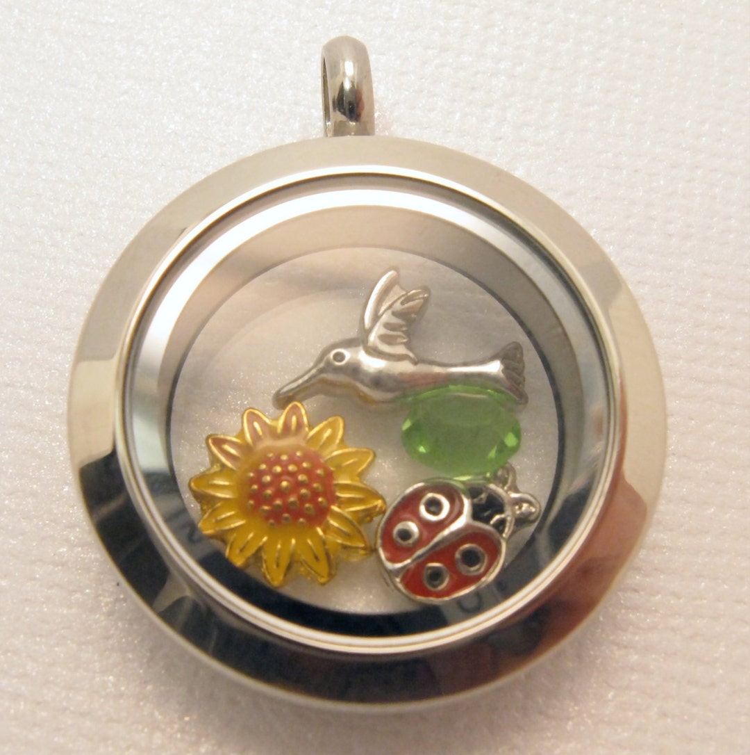 Springtime Floating Charm Locket Necklace or Pick 3 Charms - Etsy