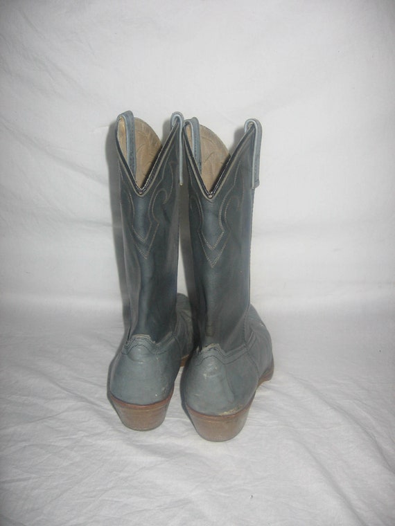 Vintage Semi Distressed Grey Dingo Stitch Inlay Weste… - Gem