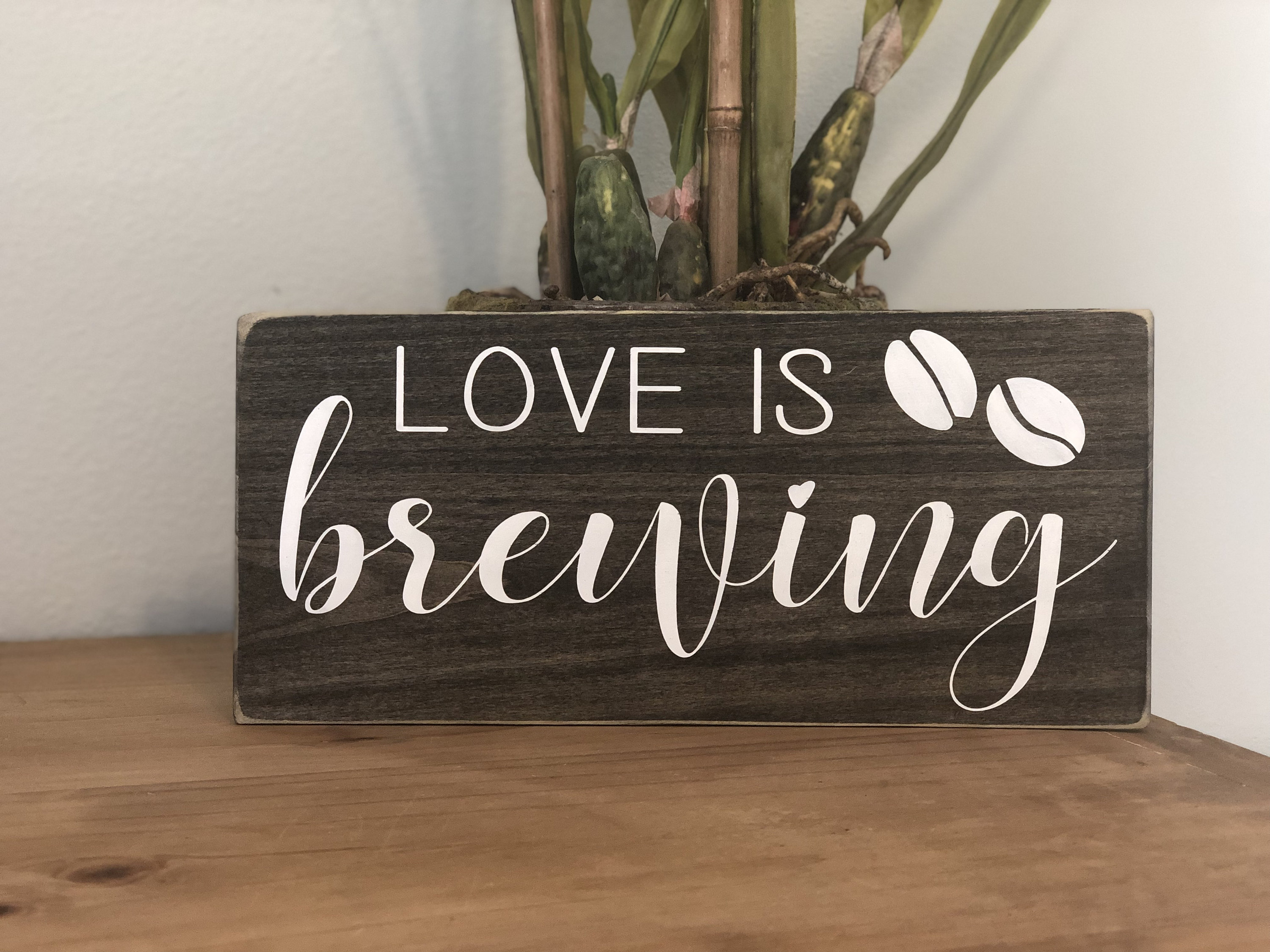 Love is Brewing / Coffee / Wooden Sign / Coffee Sign / Love | Etsy