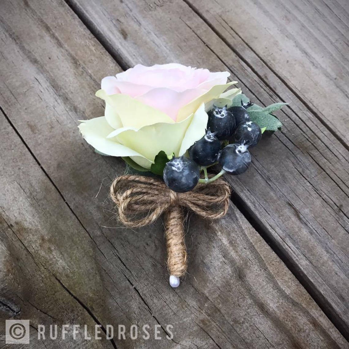 Boutonniere Blush Boutonniere Pink Rose Boutonniere Rose - Etsy