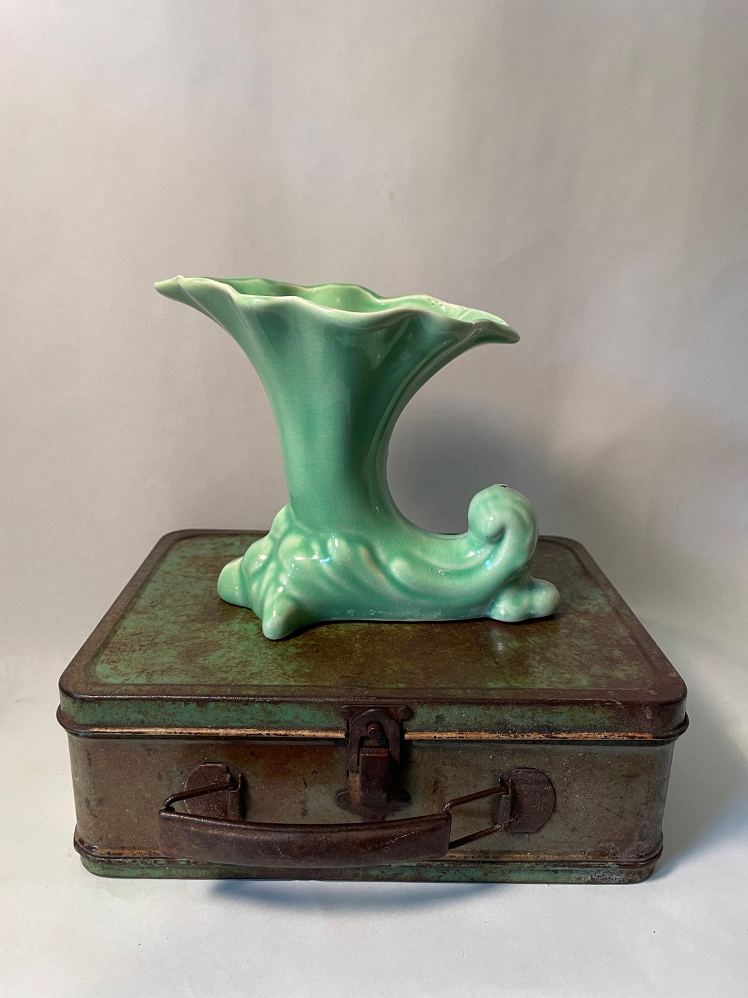 MCM- 1950’s Cameron Clay Pottery Cornucopia Vase - Etsy