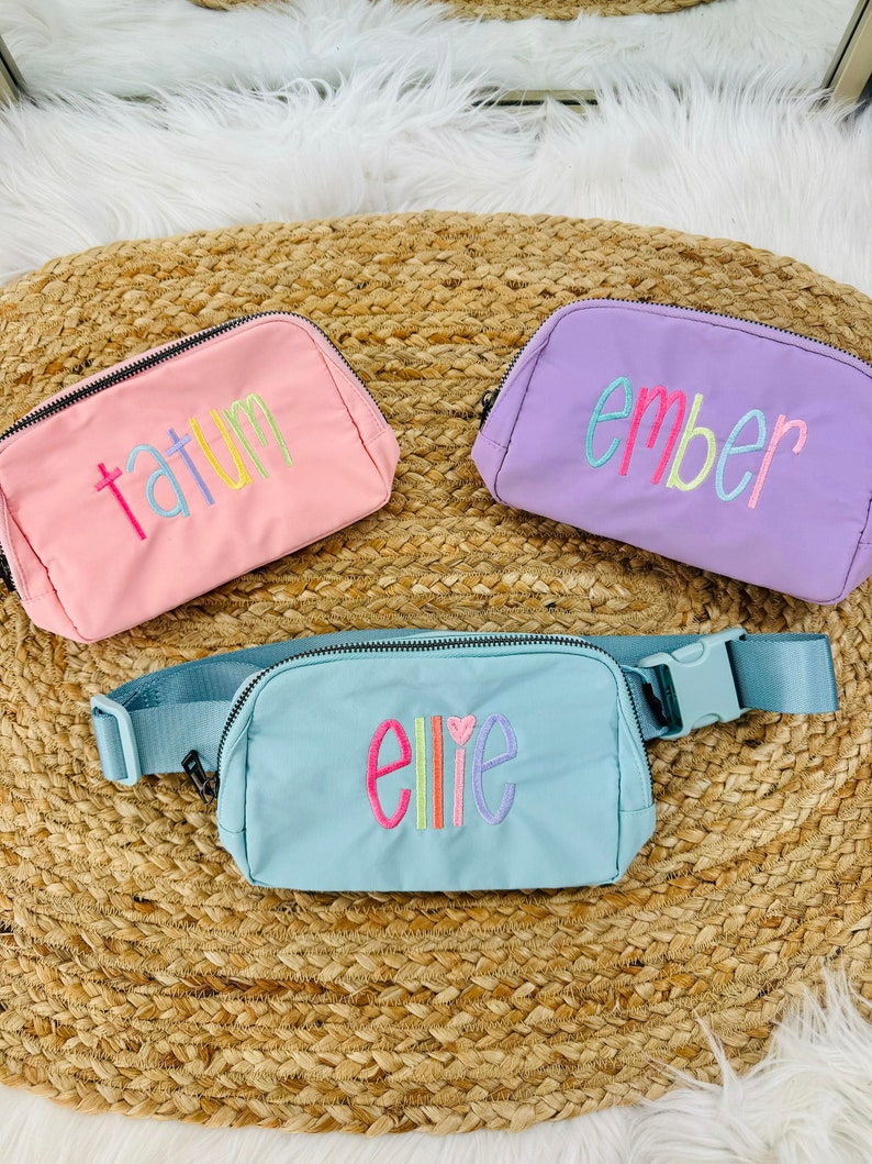 Personalized Kids Fanny Pack, Embroidered, Crossbody, Kids Bag ...