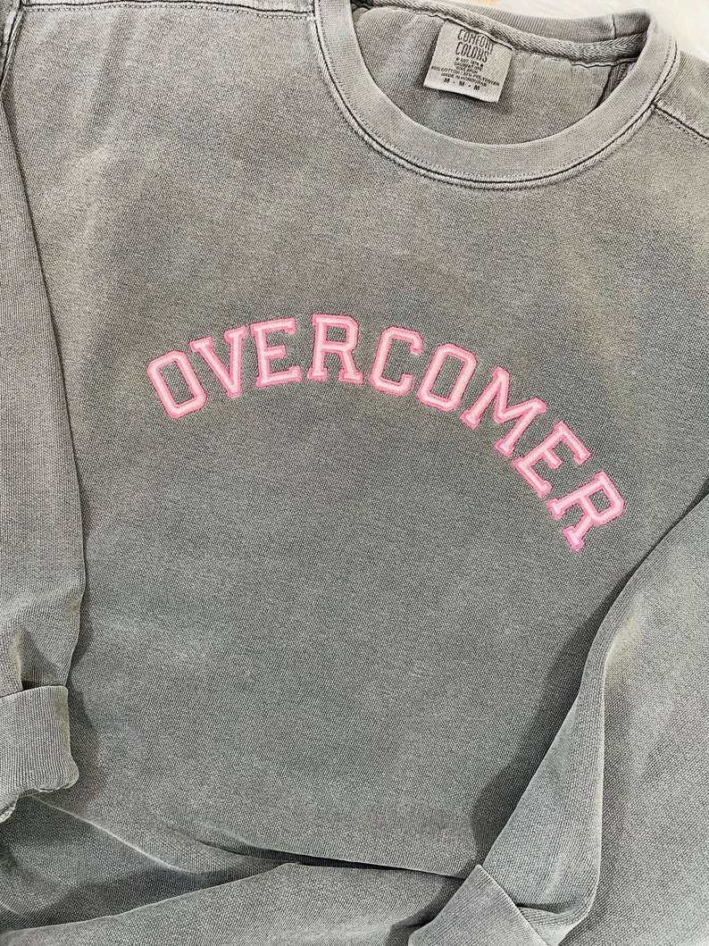 Overcomer Trendy Embroidered Graphic Sweatshirt Comfort Color - Etsy