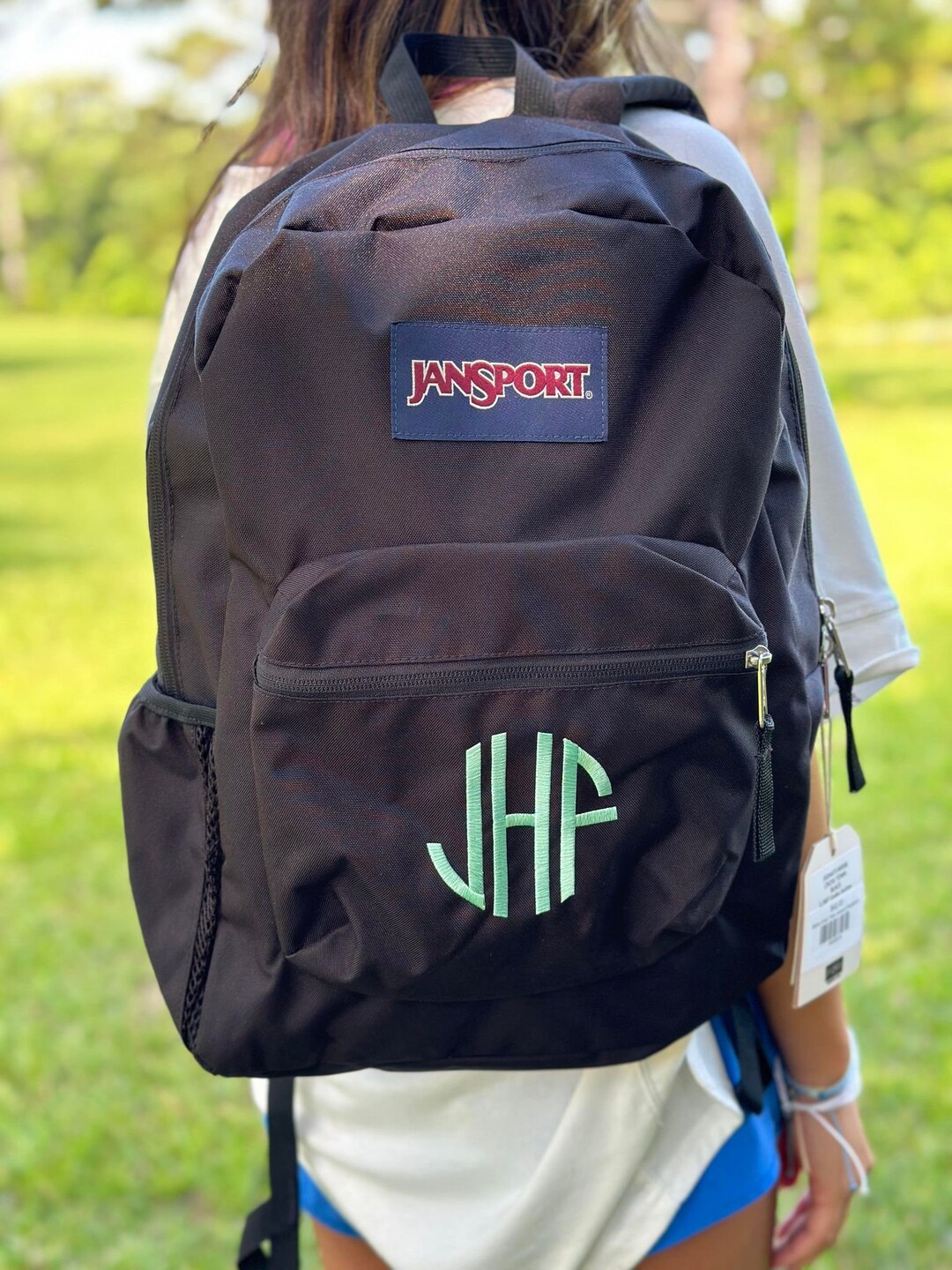 Personalized Black Cross Town Jansport Backpack School - Etsy
