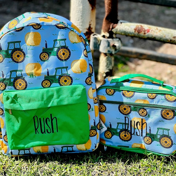 Personalized Tractor Boy Backpack - Etsy