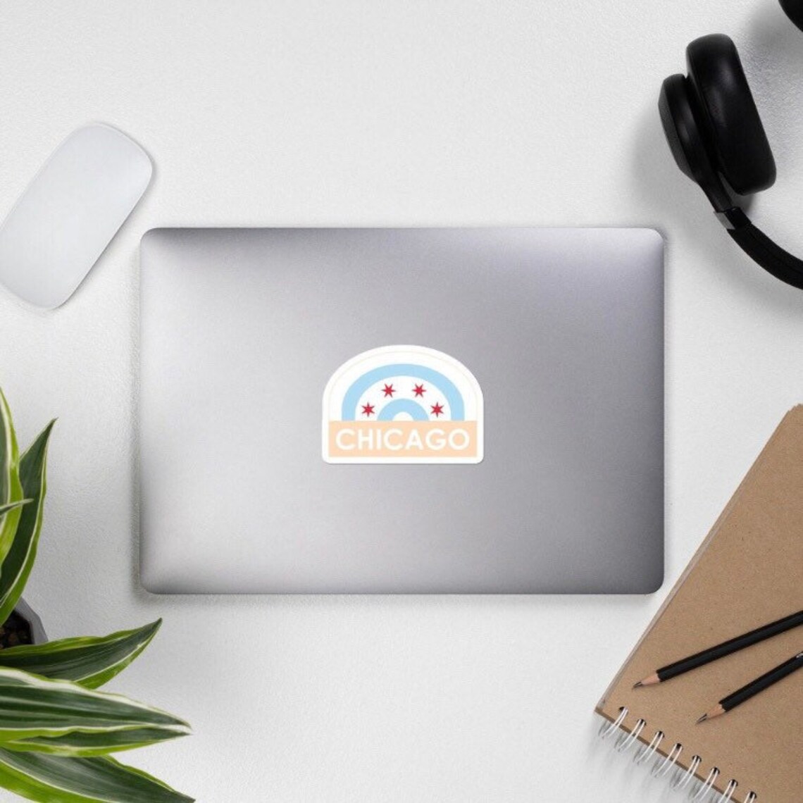 Chicago Sticker Chicago Flag Rainbow Sticker CHI Sticker - Etsy