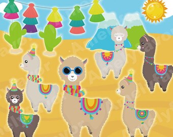 Llama clipart | Etsy