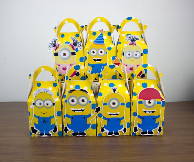 Minions Favor Box Candy Box Gift Box Cupcake Box Boy Kids | Etsy