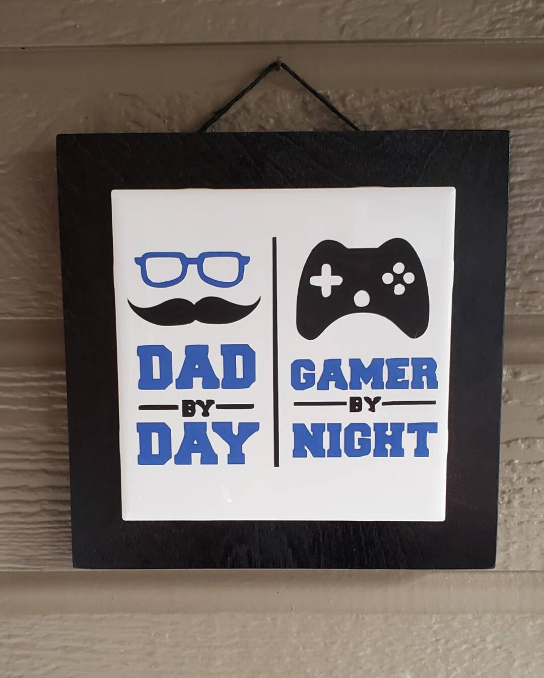 Dad Ceramic Tile Sign | Gamer Dad Sign - Etsy