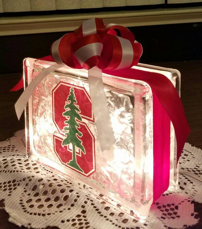 STANFORD UNIVERSITY Lighted Glass Block - Etsy