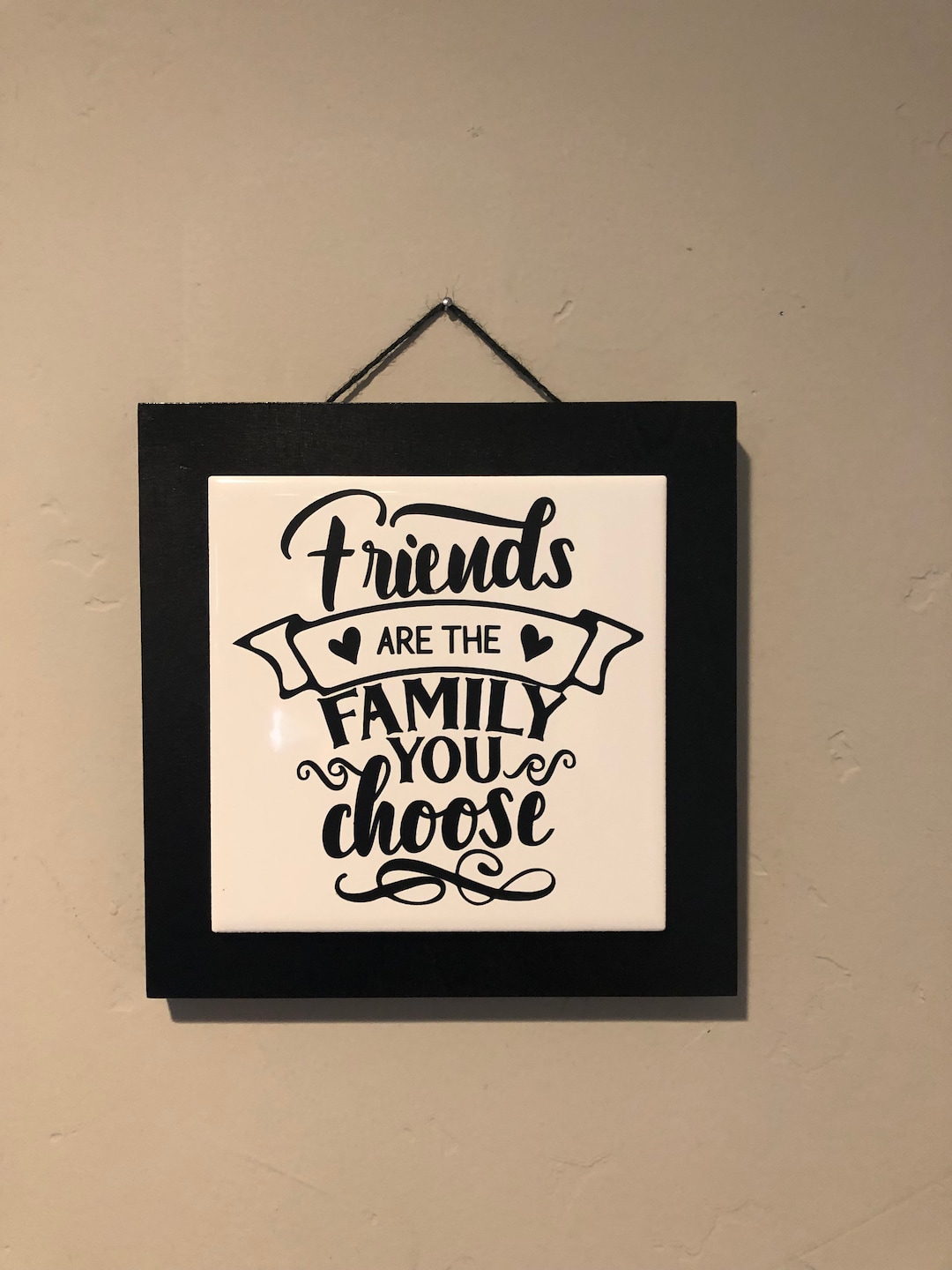 Friends and Family Ceramic Tile Sign - Etsy
