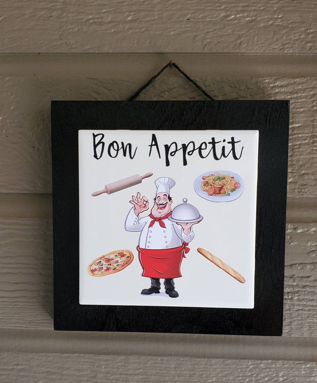FAT CHEF Tile Sign Kitchen Decor - Etsy