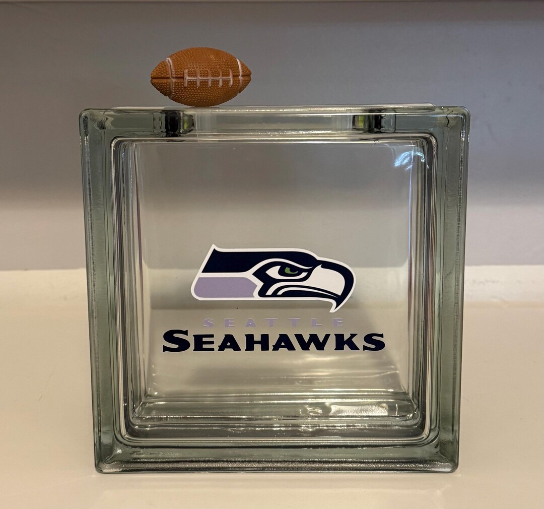 Seattle Seahawks Glass Block Bank – Football Coin Piggy Bank - Etsy