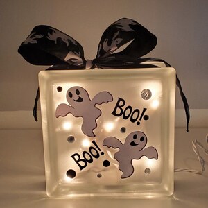 HALLOWEEN Lighted Glass Block - Etsy