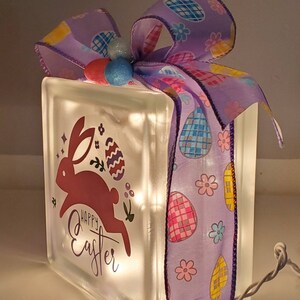 EASTER Lighted Glass Block - Etsy