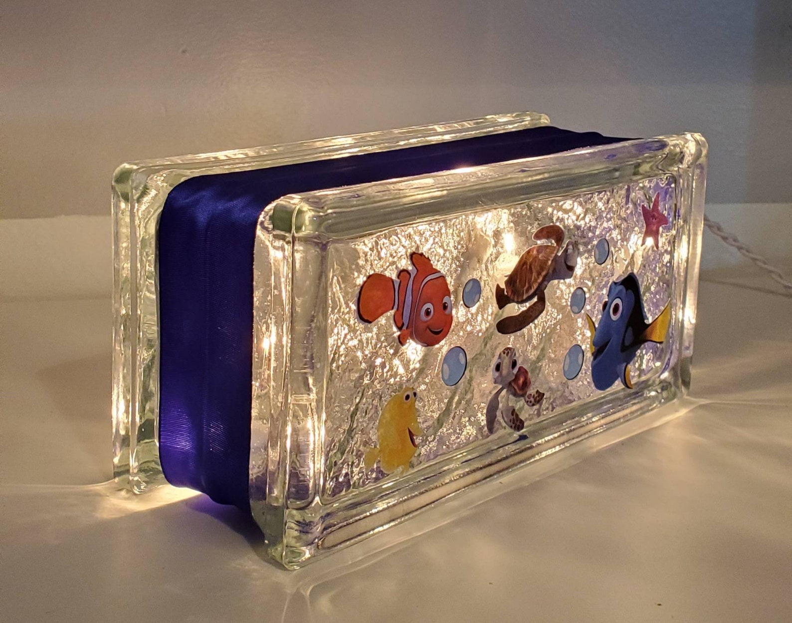 Finding Nemo Lighted Glass Block Nightlight, Kids Room Decor - Etsy