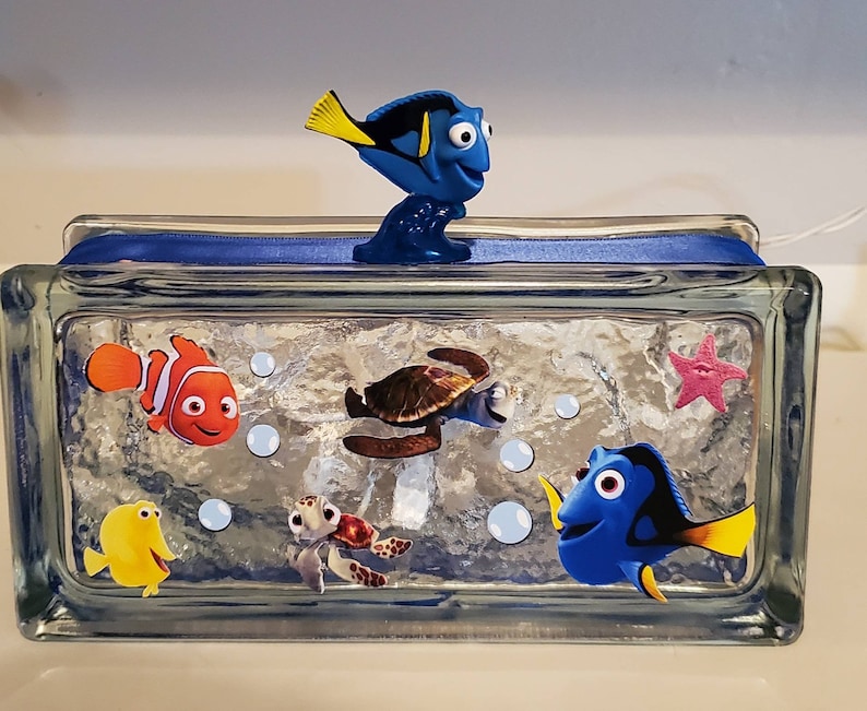Finding Nemo Lighted Glass Block Nightlight, Kids Room Decor - Etsy
