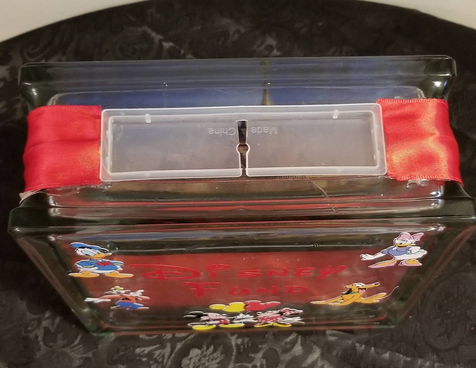 DISNEY Vacation Fund Glass Block Piggy Bank Travel Fund | Etsy