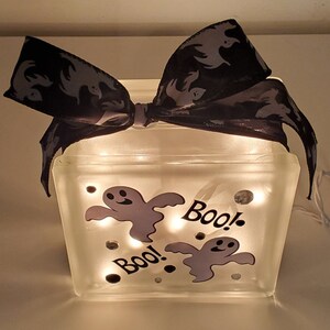 HALLOWEEN Lighted Glass Block - Etsy