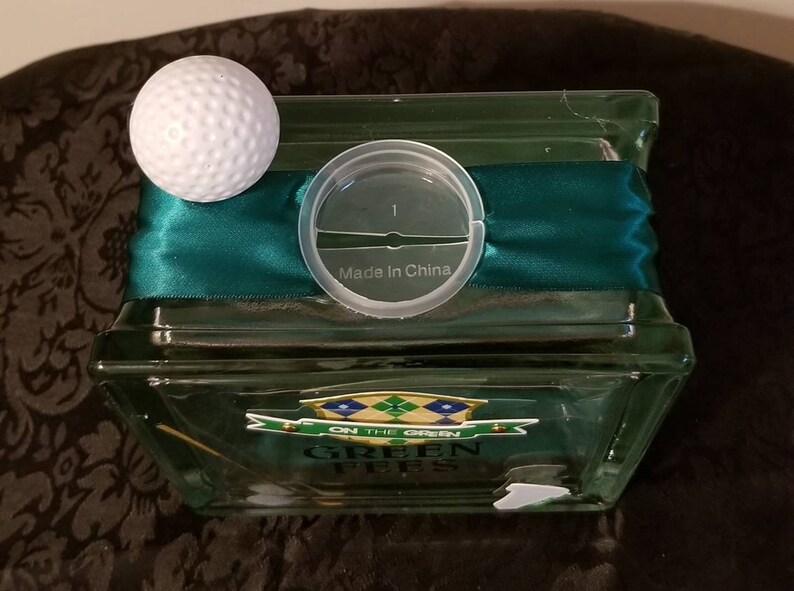 GOLF Theme Glass Block Bank - Etsy