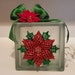Christmas Lighted Glass Block Poinsettia Decor - Etsy