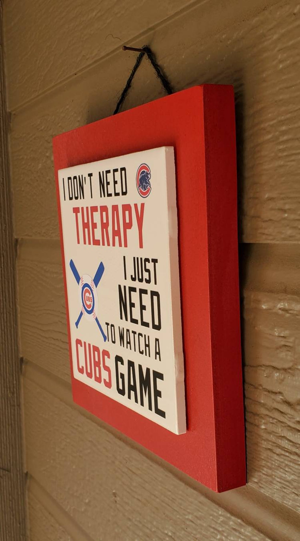 Chicago Cubs Decor | Cubs Ceramic Tile Sign, Father's Day Gift - Etsy