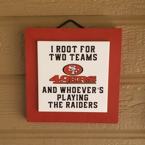 San Francisco 49er Decor| SF 49er Ceramic Tile Sign | Father's Day Gift ...