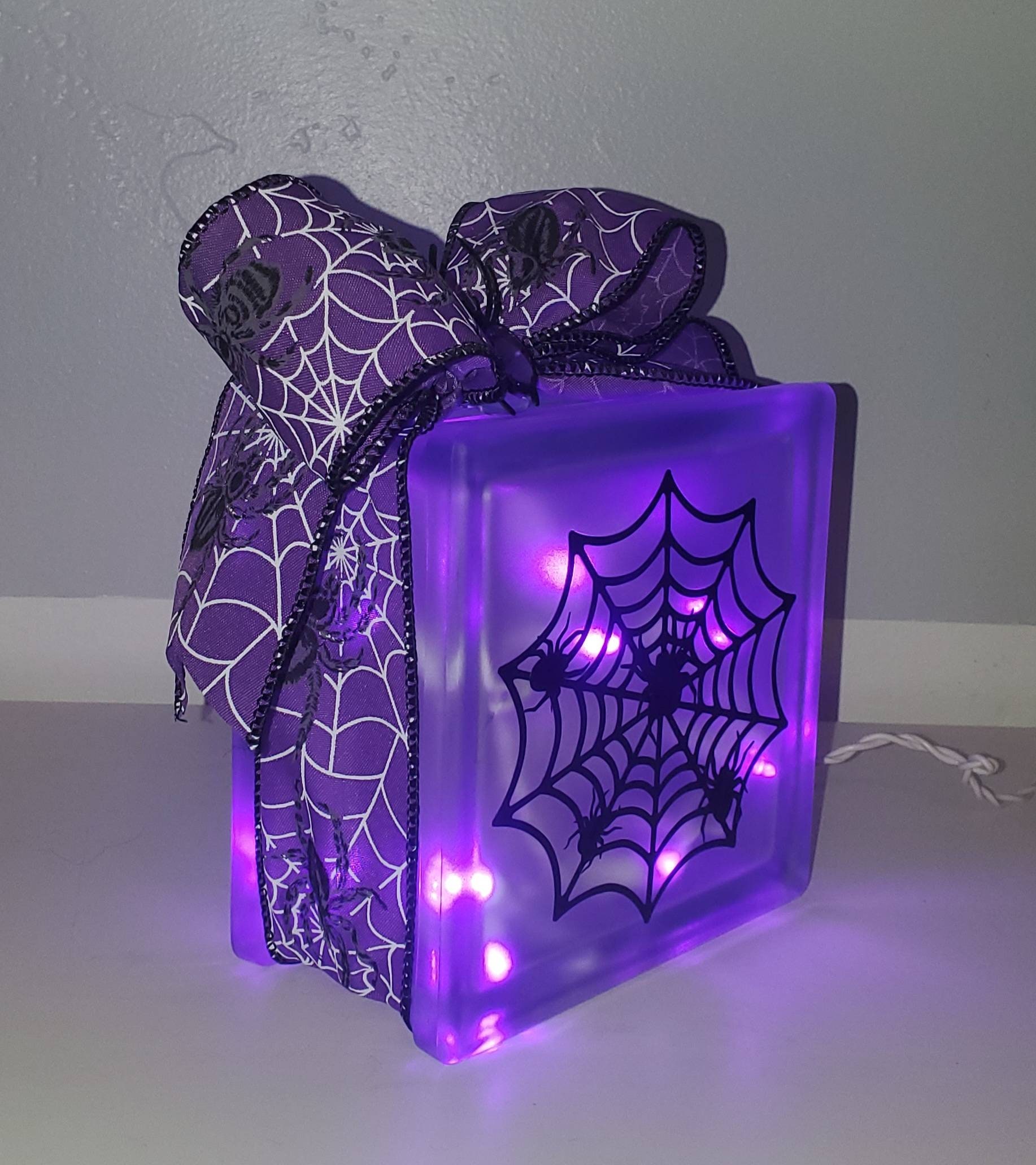 HALLOWEEN Lighted Glass Block - Etsy