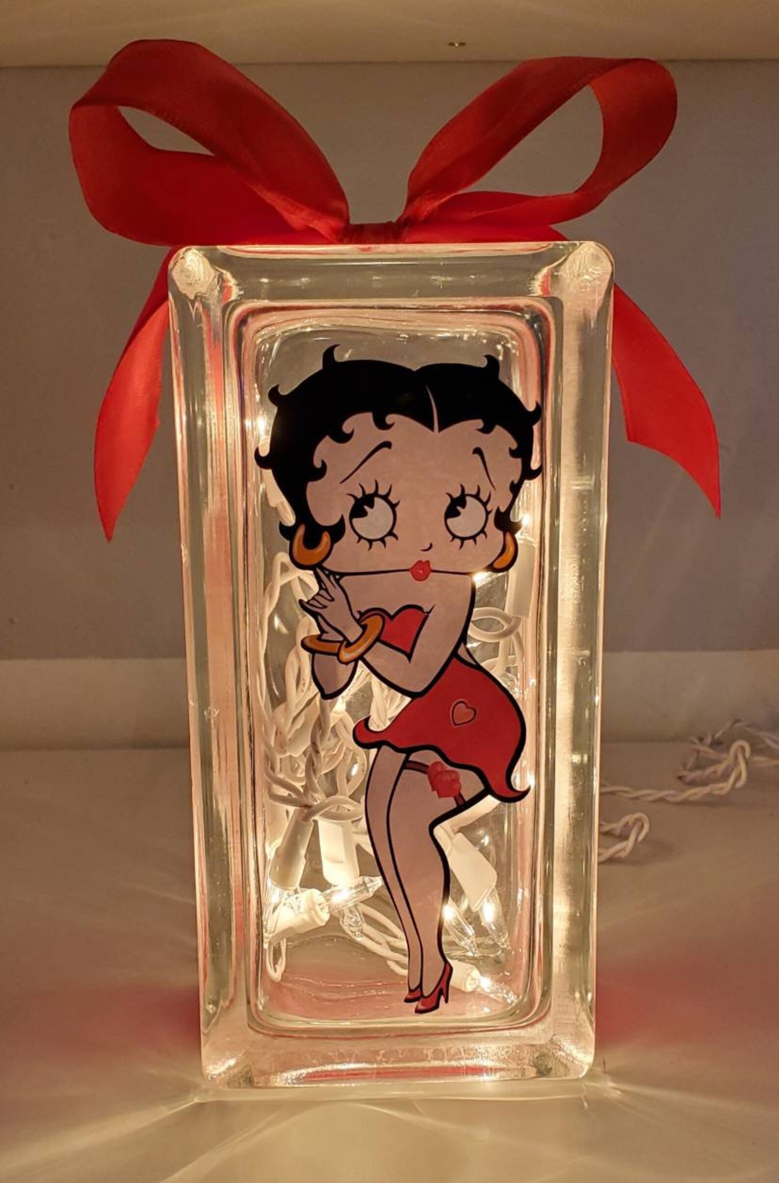 BETTY BOOP Lighted Glass Block Nightlight - Etsy