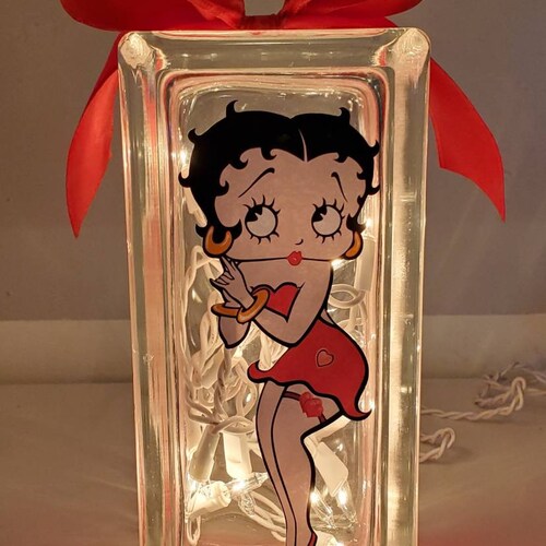 BETTY BOOP Lighted Glass Block Nightlight - Etsy