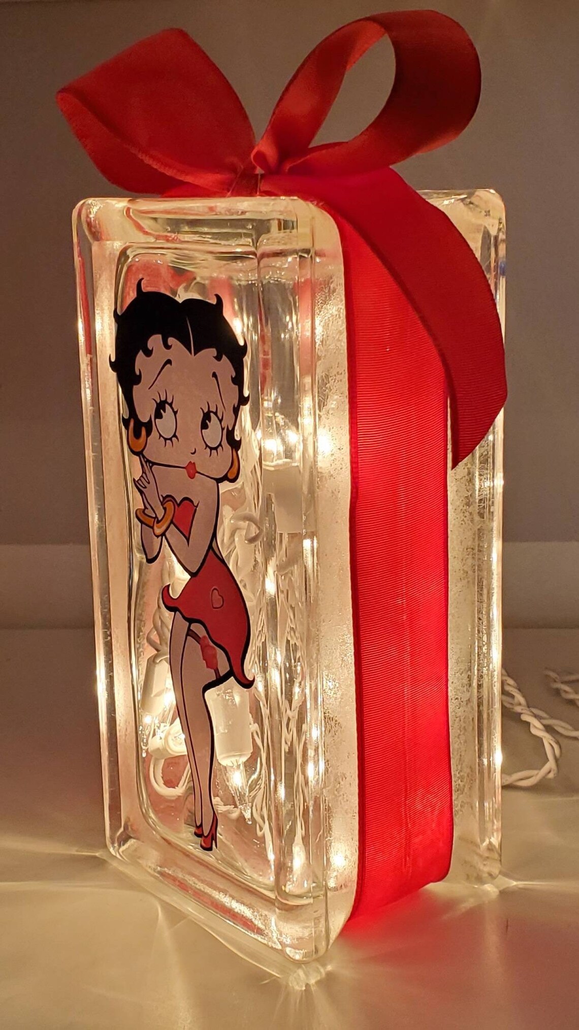 BETTY BOOP Lighted Glass Block Nightlight - Etsy
