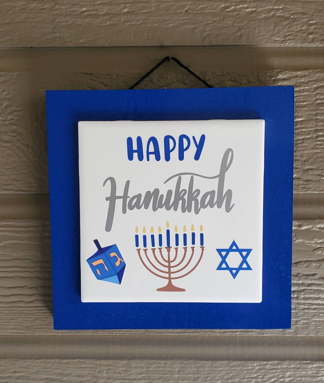 Hanukkah Tile Sign | Festive Holiday Decor - Etsy