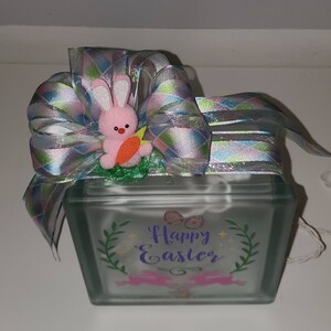 EASTER Lighted Glass Block - Etsy