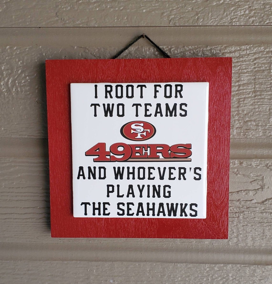 San Francisco 49er Decor SF 49er Ceramic Tile Sign - Etsy