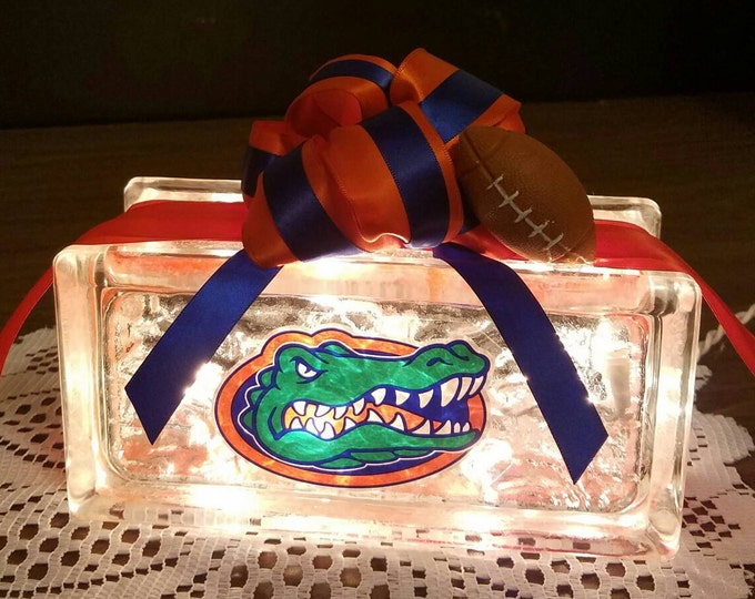FLORIDA GATORS Lighted Glass Block - Etsy