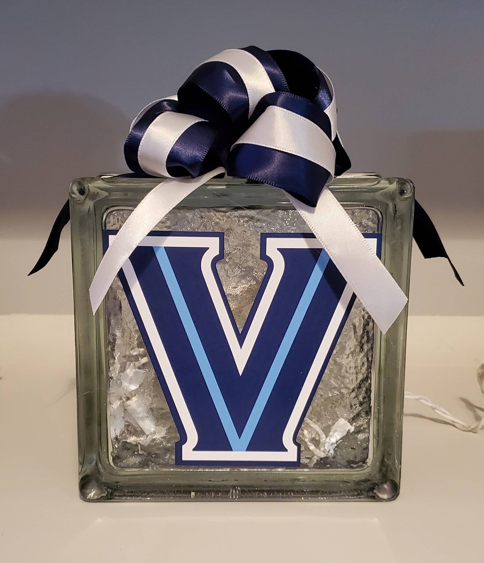 VILLANOVA University Wildcats Lighted Glass Block Nightlight and Decor ...