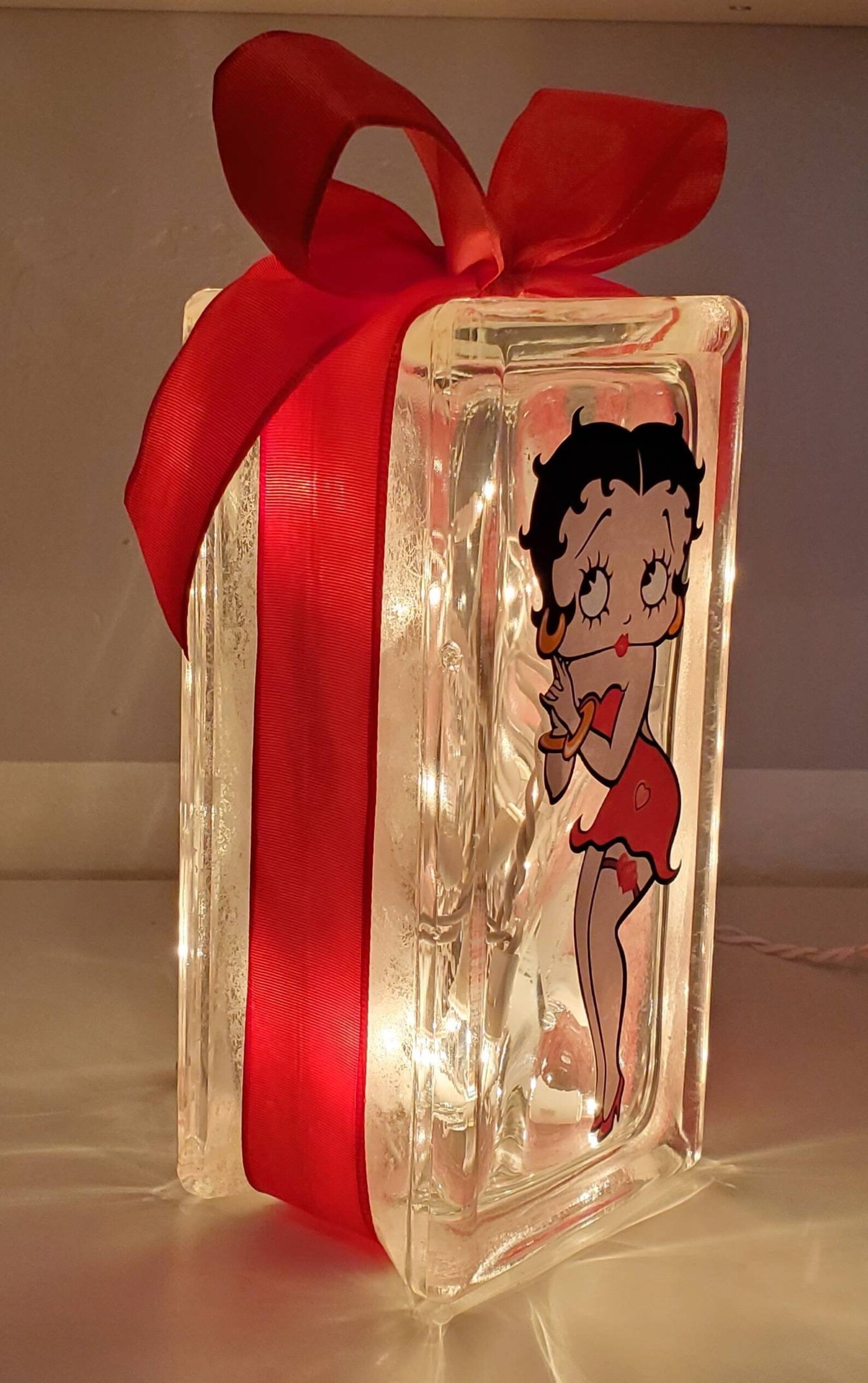 BETTY BOOP Lighted Glass Block Nightlight - Etsy