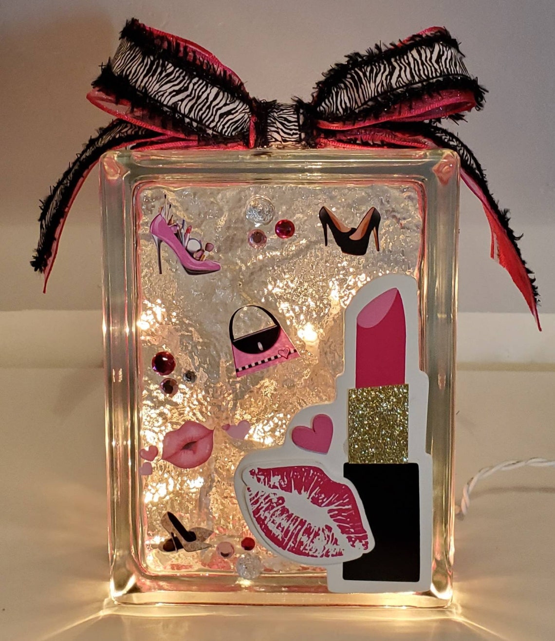 Teen Girl Lighted Glass Block - Etsy
