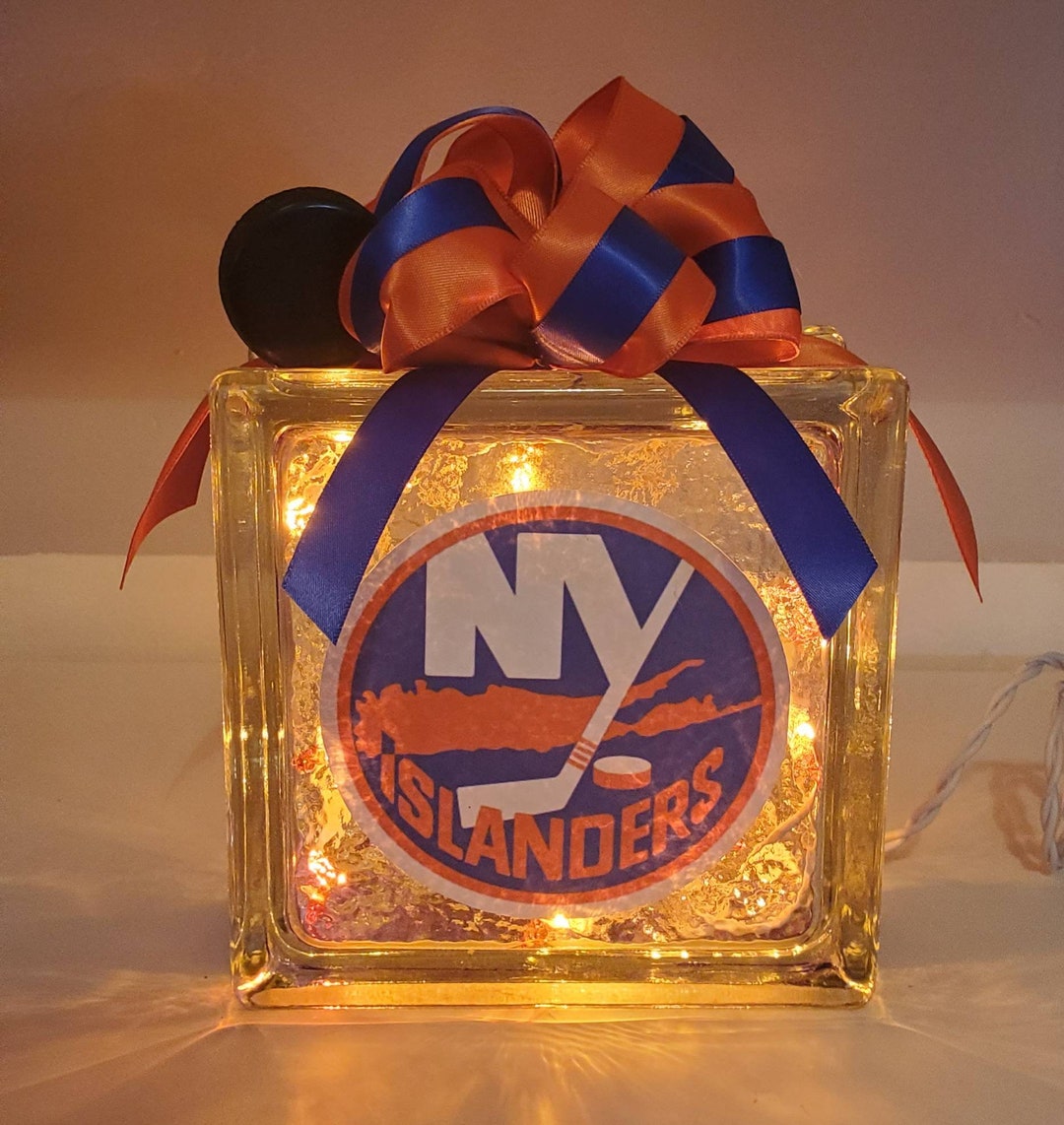 NEW YORK ISLANDERS Hockey Lighted Glass Block, Father's Day Gift - Etsy