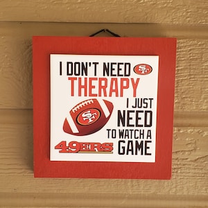 San Francisco 49er Decor| SF 49er Ceramic Tile Sign | Father's Day Gift ...