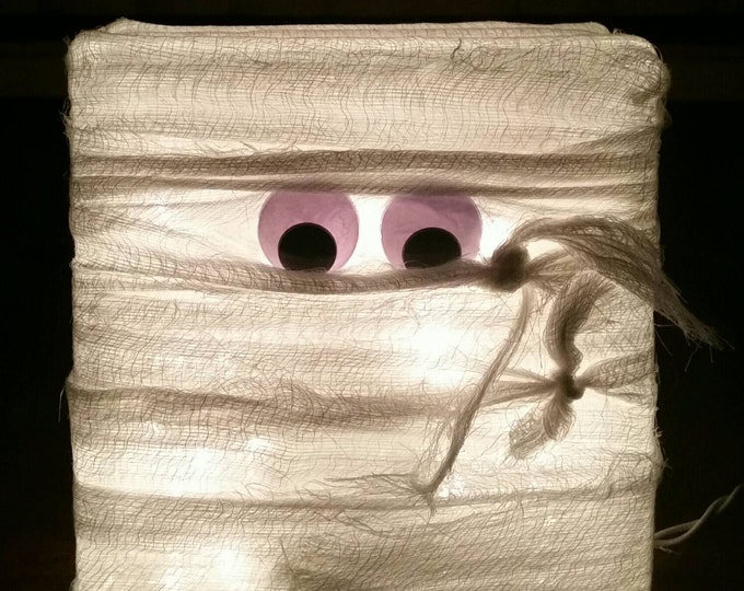 HALLOWEEN MUMMY Lighted Glass Block Nightlight and Decoration. - Etsy