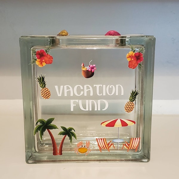 Glass Block Piggy Bank - Etsy