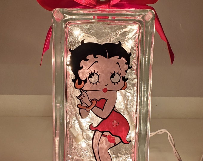 BETTY BOOP Lighted Glass Block Nightlight - Etsy