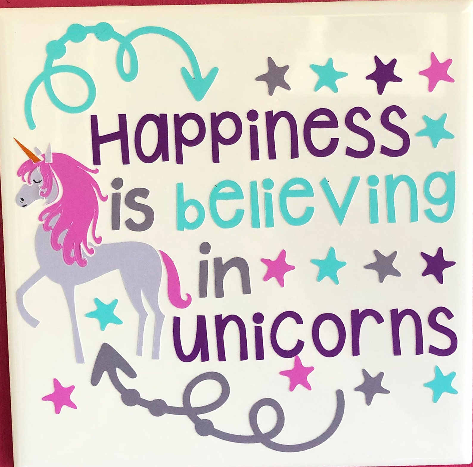 Unicorn Ceramic Tile Sign | Etsy