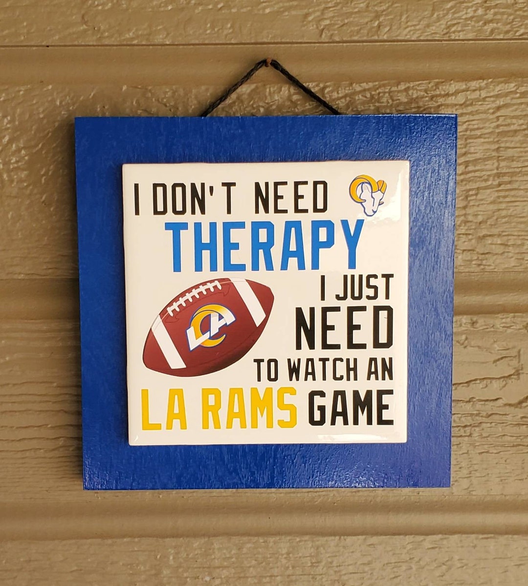 Los Angeles Rams Decor | Rams Ceramic Tile Sign | Father's Day Gift - Etsy