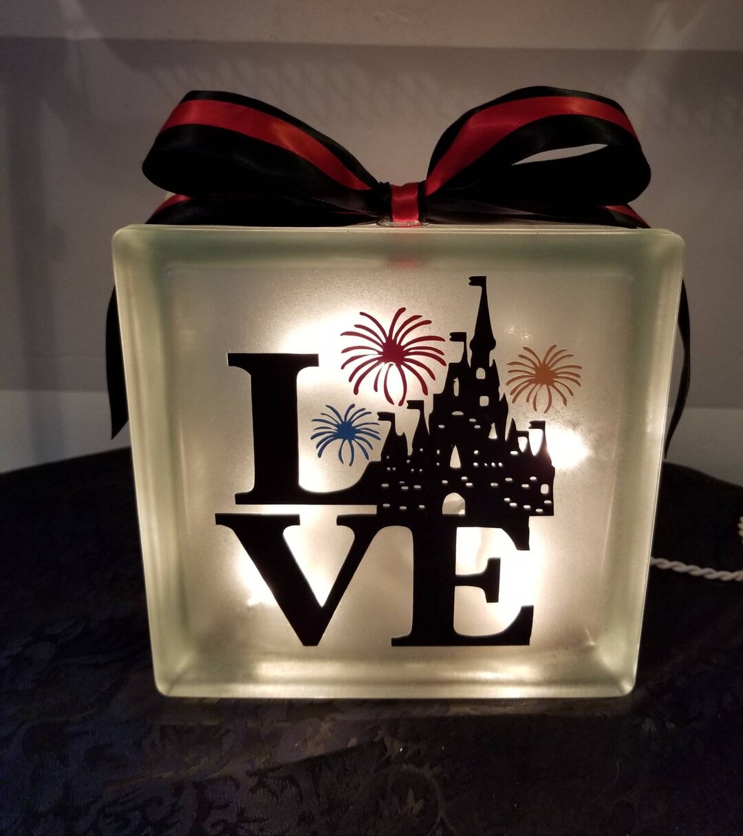 Disney Love Night Light, Kids Nightlight, Disney's Castle Lighted Glass ...