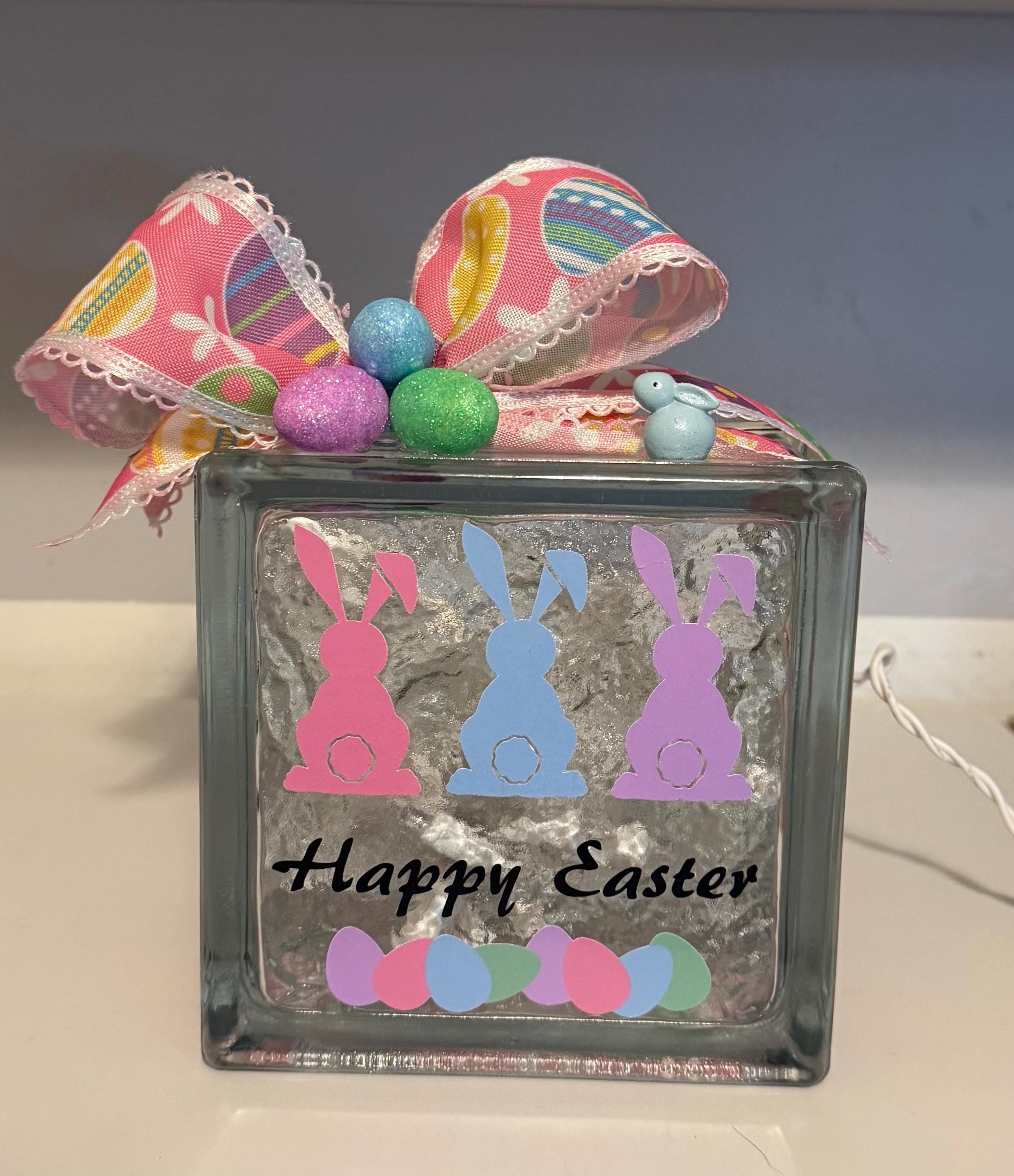 EASTER Lighted Glass Block - Etsy