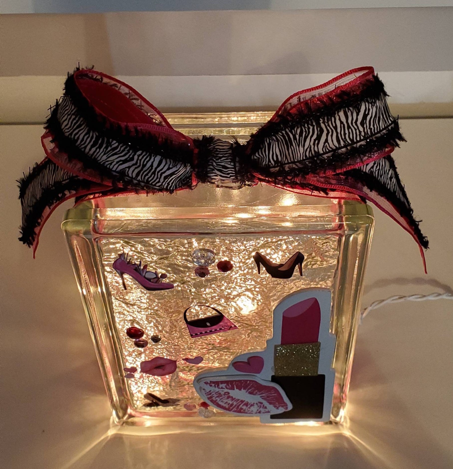 Teen Girl Lighted Glass Block - Etsy