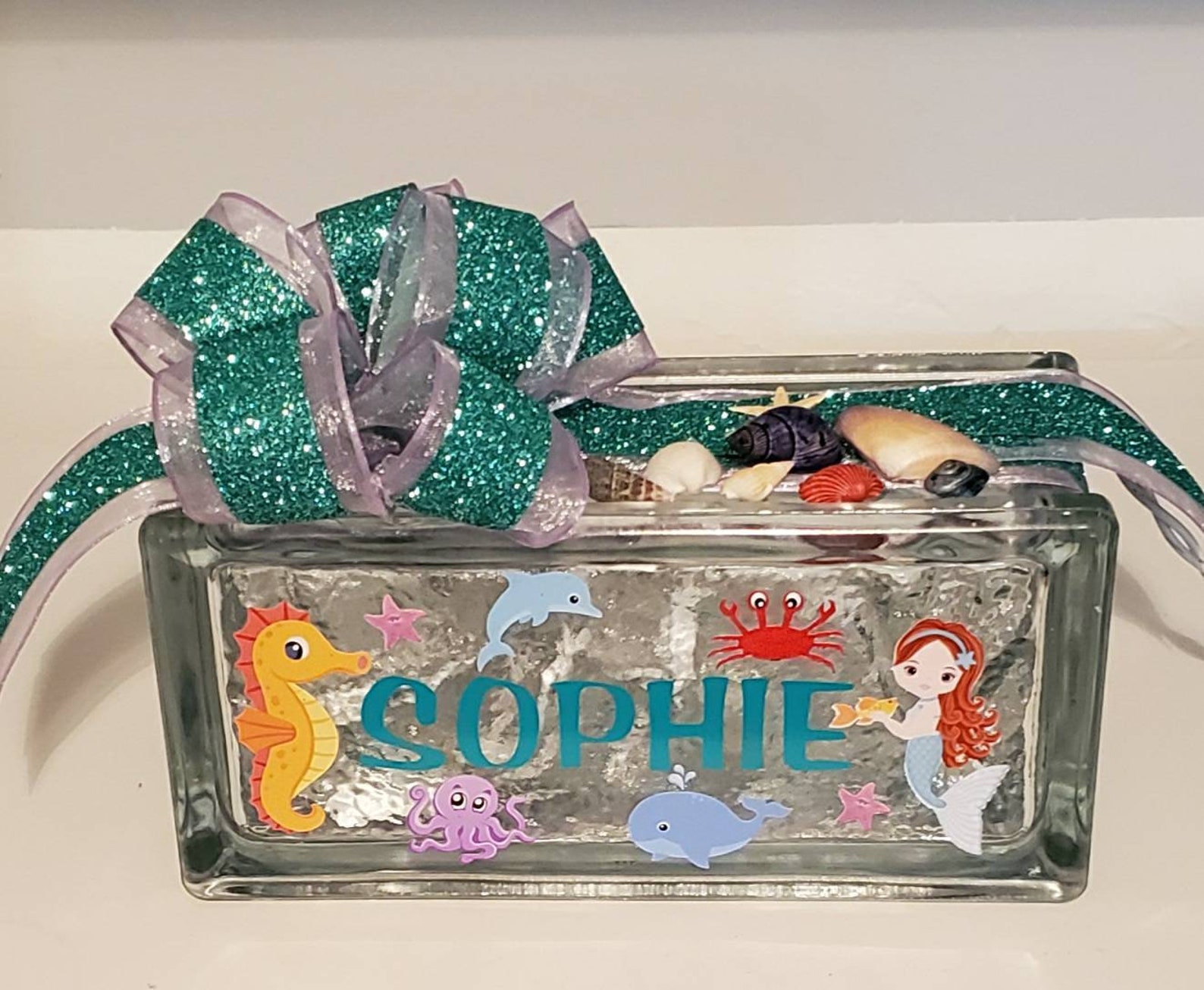 Baby Sea Animals Lighted Glass Block - Etsy